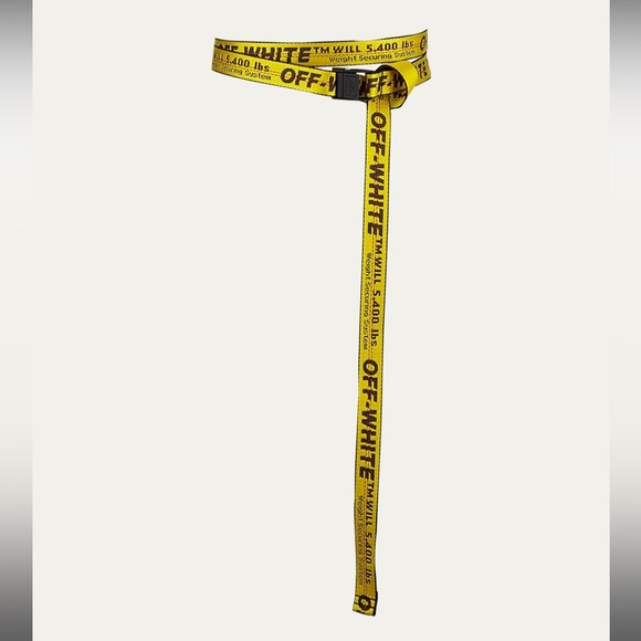 Off-White | Accessories | Offwhite Yellow Mini Industrial Belt In Logo ...